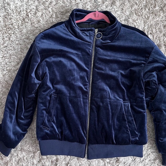 Mossimo Supply Co. | Jackets & Coats | Royal Blue Velour Puffer Bomber ...